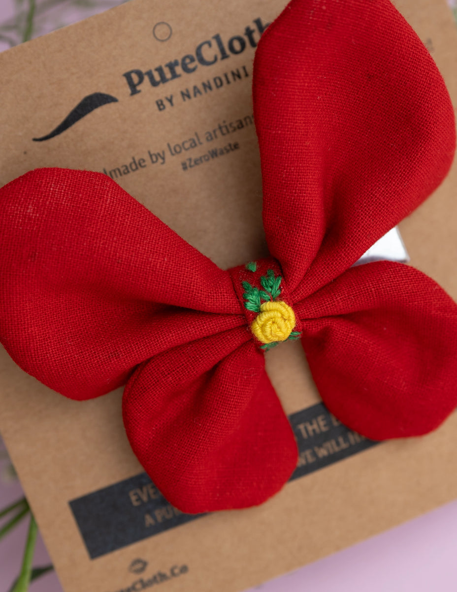 Red Flutter Bug | Butterfly Hair Clip – PureCloth.Co