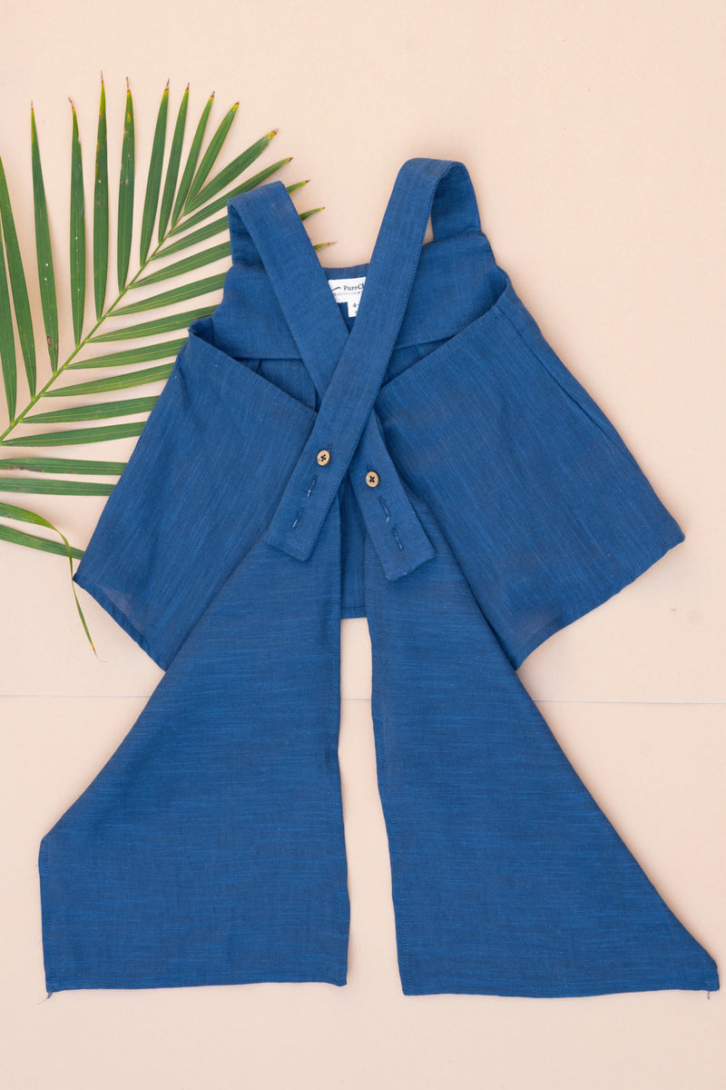 Pure Cotton Pleated Top | Girls | Indigo Blue | baby girl dresses ...